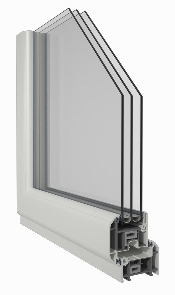 Energy efficient A+ rated double or triple glazed windows